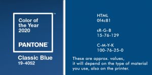 PANTONE 19-4052 Color of the Year 2020: CLASSIC BLUE – frank schrader ...